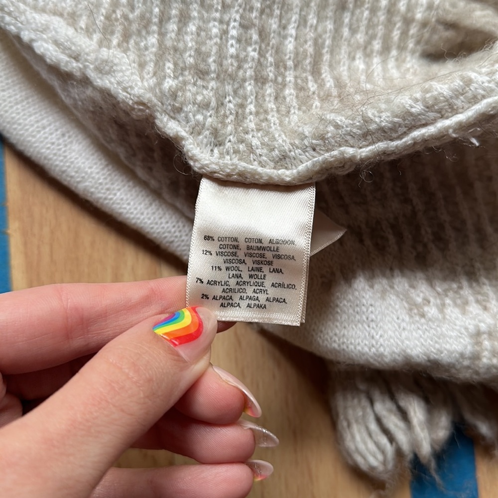 Anthropologie Moth Nevis Cream Sweater - Gem